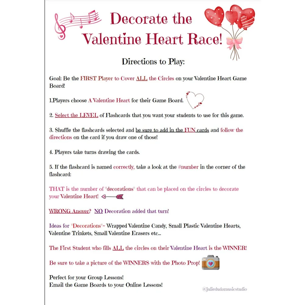 Creative Games for the Studio — Julie Duda Music Studio