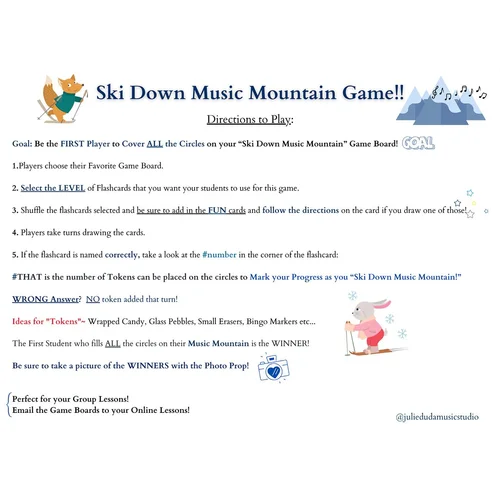 Creative Games for the Studio — Julie Duda Music Studio