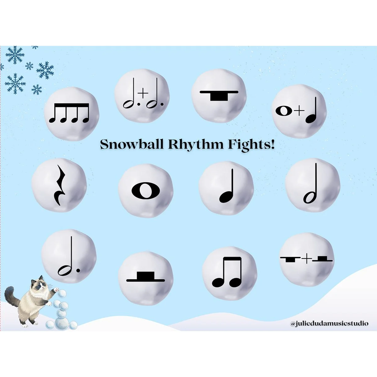 ️ Snowball Rhythm Fights! — Julie Duda Music Studio