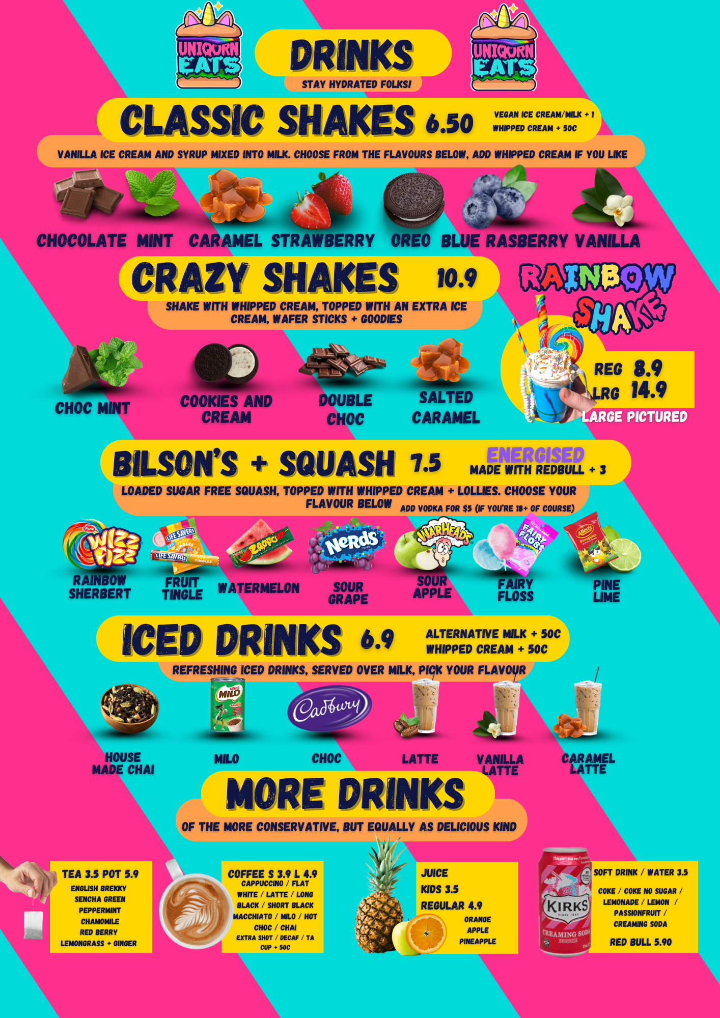 Glenelg Menu — Uniqorn Eats