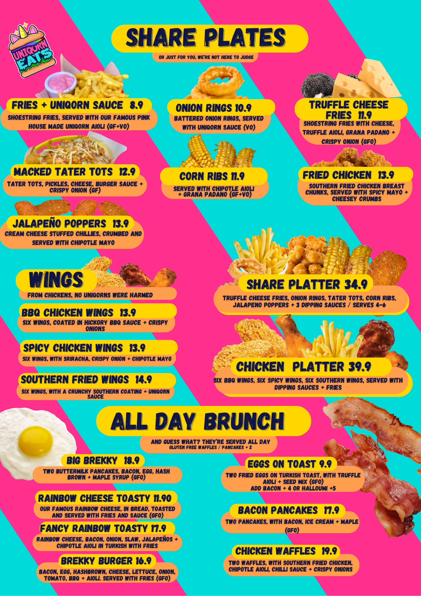 Glenelg Menu — Uniqorn Eats