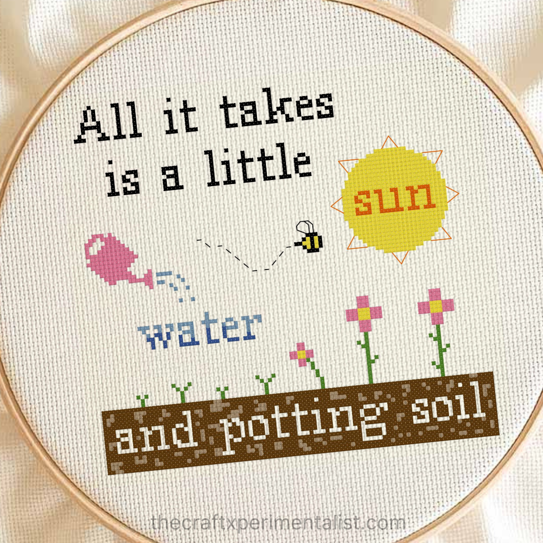 Sun, Water, and Potting Soil Cross Stitch Pattern PDF Download — The ...