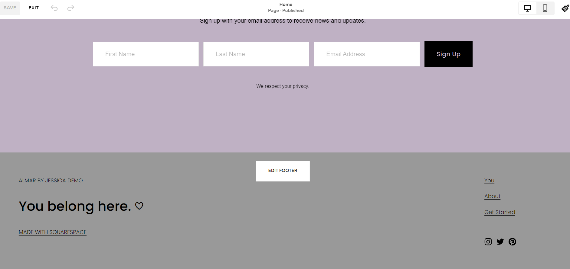 How to Build and Adjust Headers and Footers on Squarespace — Launch Happy | Squarespace ...