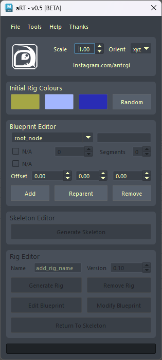 aRT Modular Rigging Tool — antCGi
