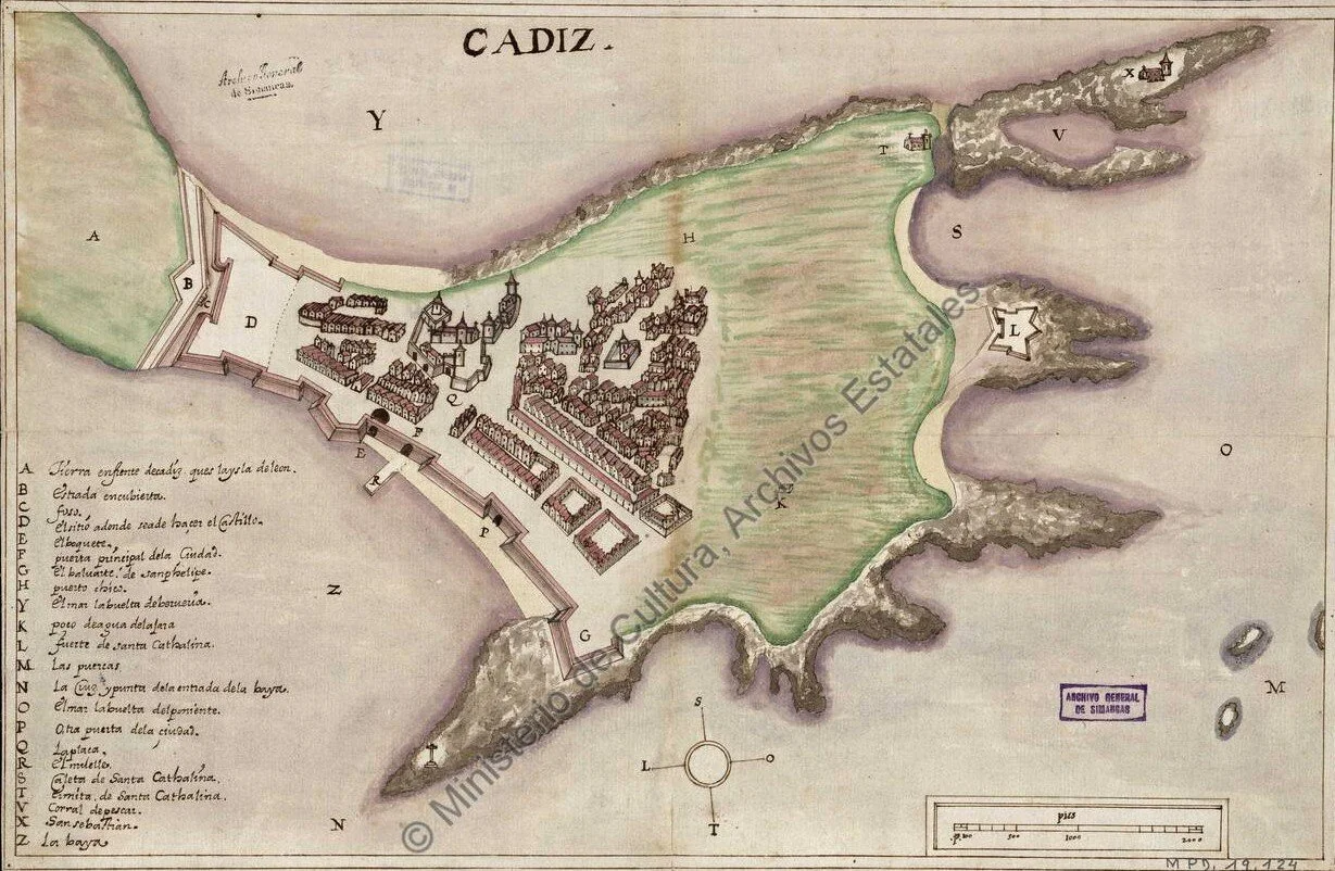 Modern Age Maps of the city of Cadiz — Mapas y Vistas - Cádiz - Maps ...