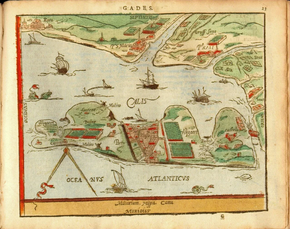 Cadiz in Modern Age Atlases, Spaish Atlases — Mapas y Vistas - Cádiz ...