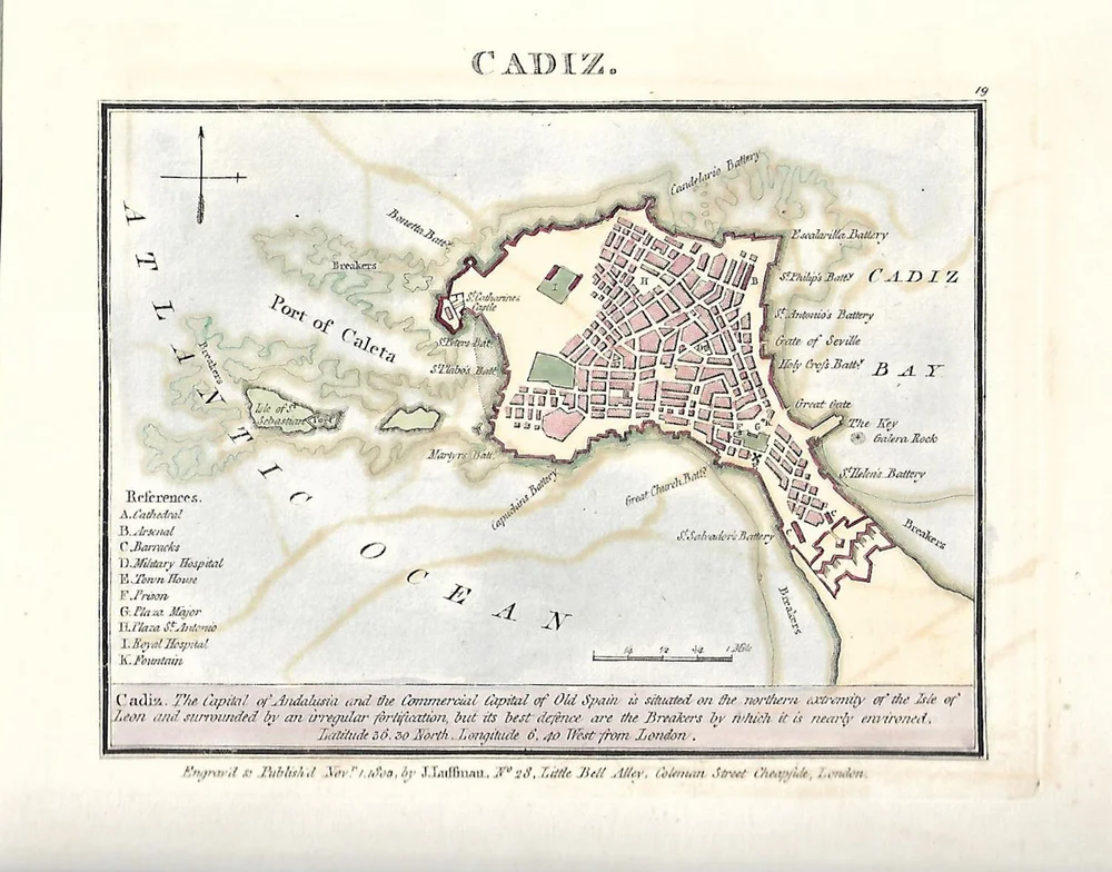 Modern Age Maps of the city of Cadiz — Mapas y Vistas - Cádiz - Maps ...