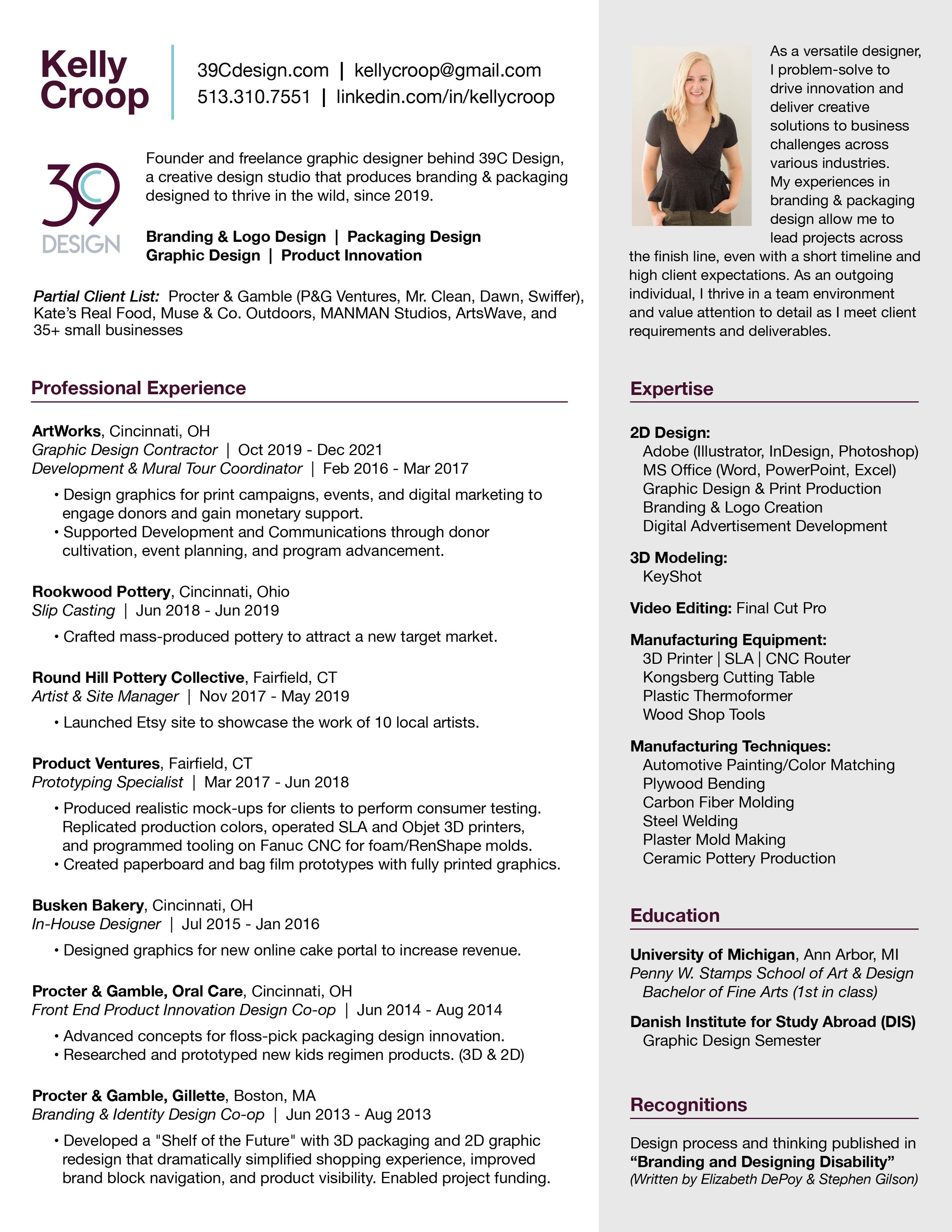 Resume — 39C Design