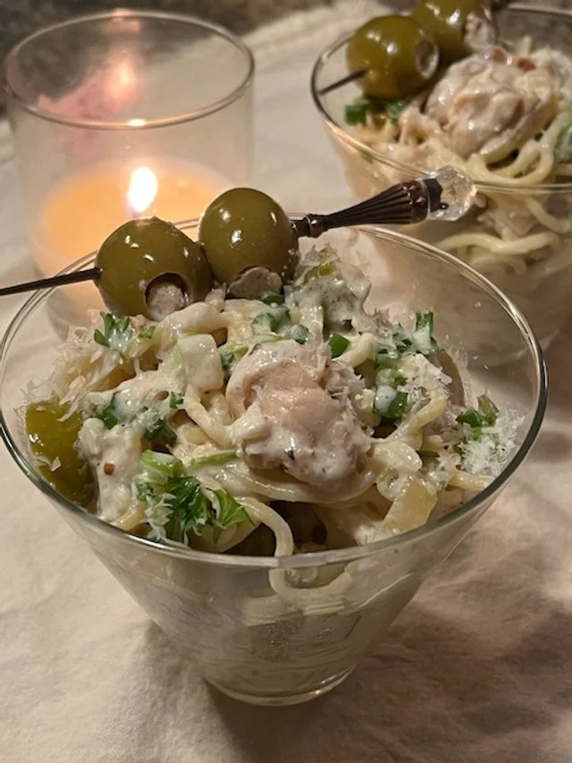 Dirty Martini Chicken Pasta — Deno's Diner