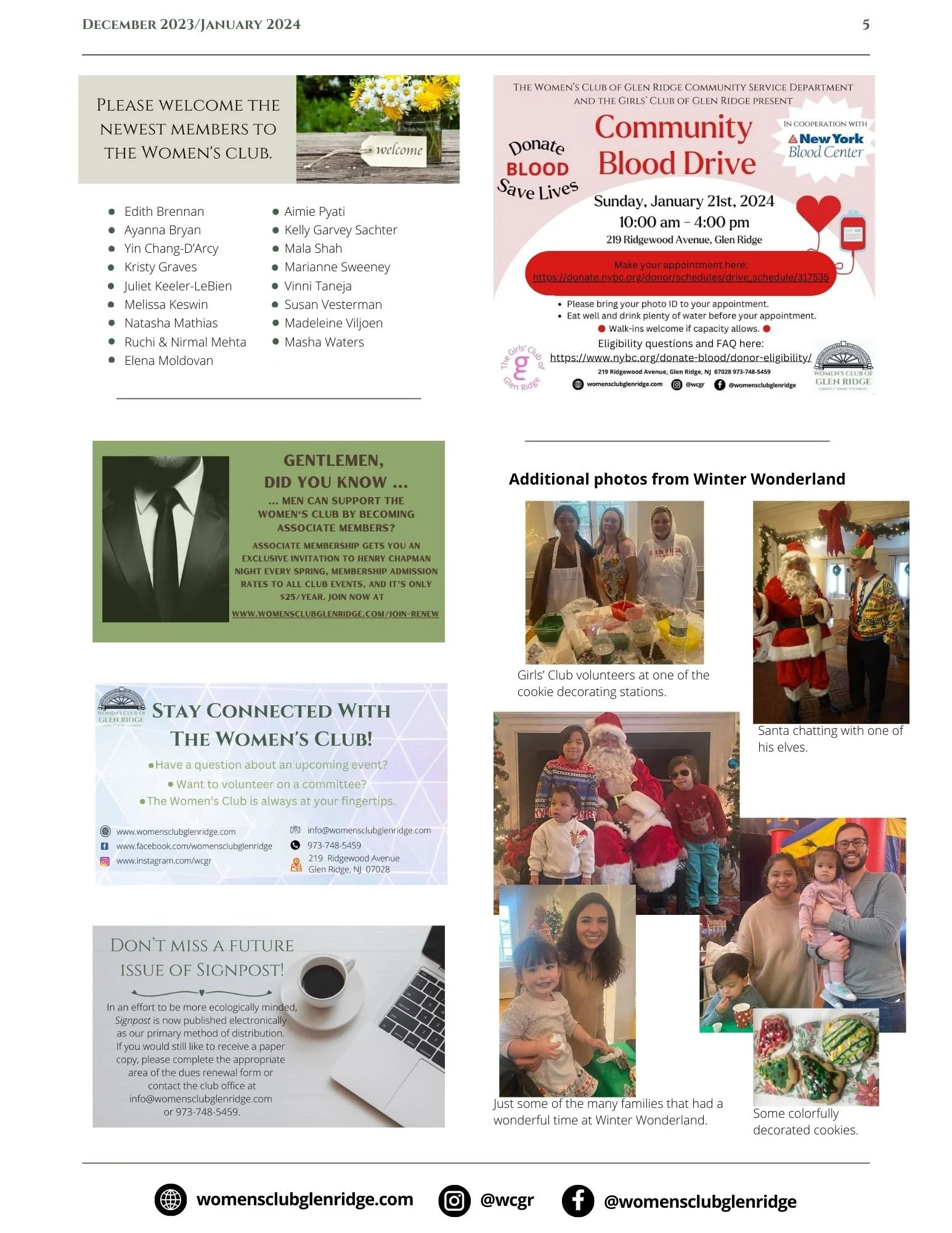 Signpost Newsletter — Women's Club of Glen Ridge