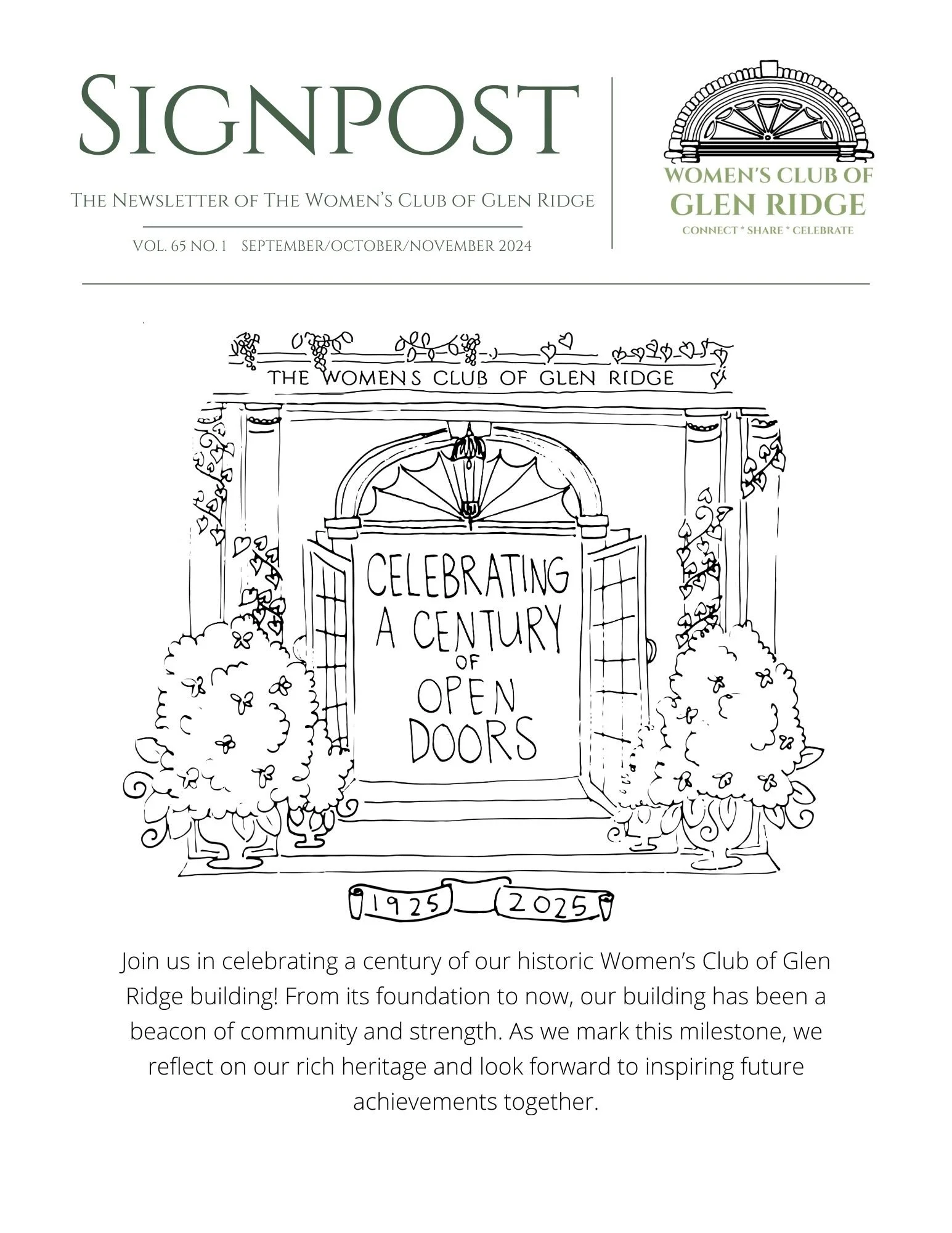 Signpost Newsletter — Women's Club of Glen Ridge