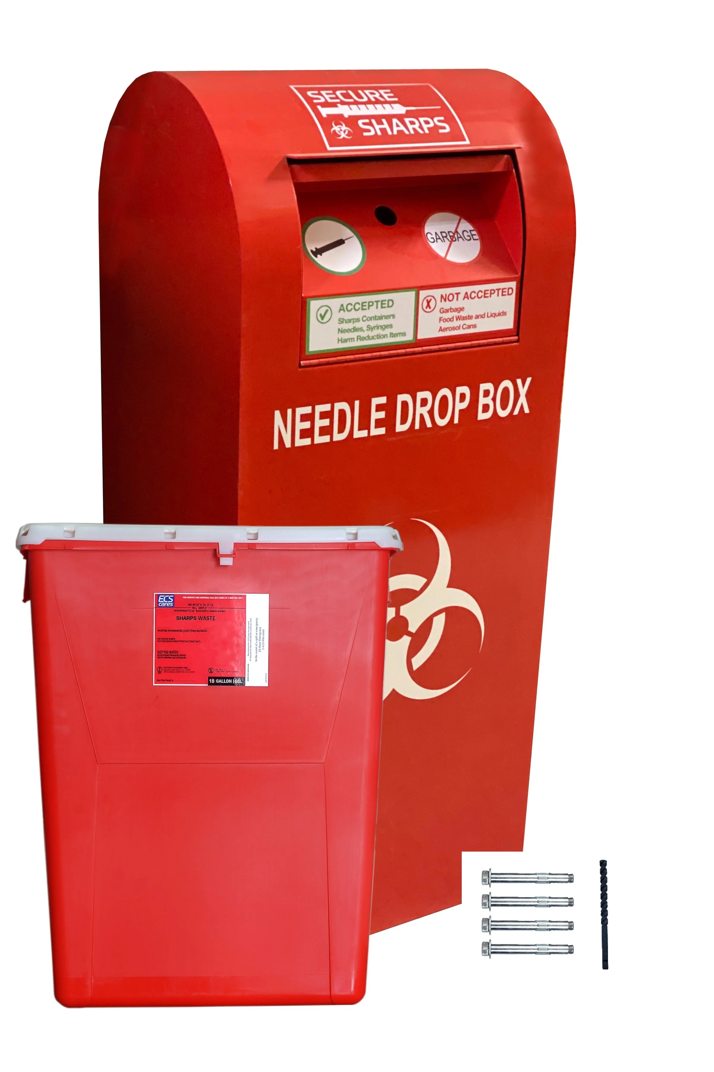 Sharps Kiosk 3.0 Needle Drop Box — SECURE SHARPS