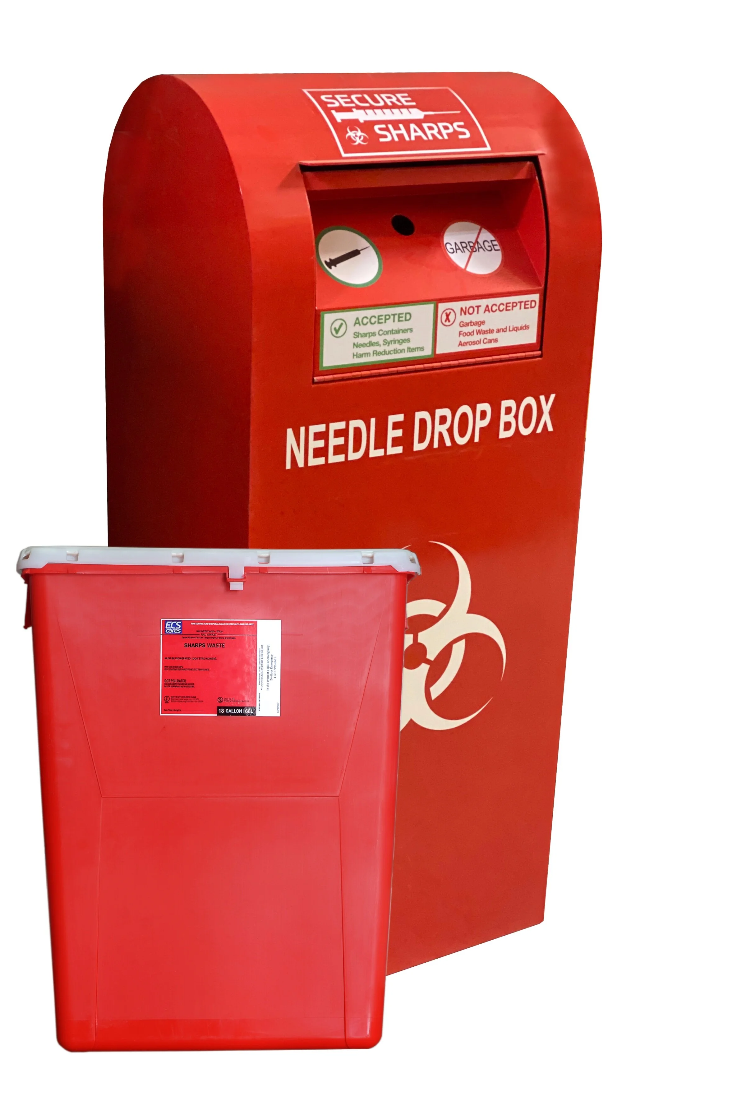 Sharps Kiosk 3.0 Needle Drop Box — SECURE SHARPS