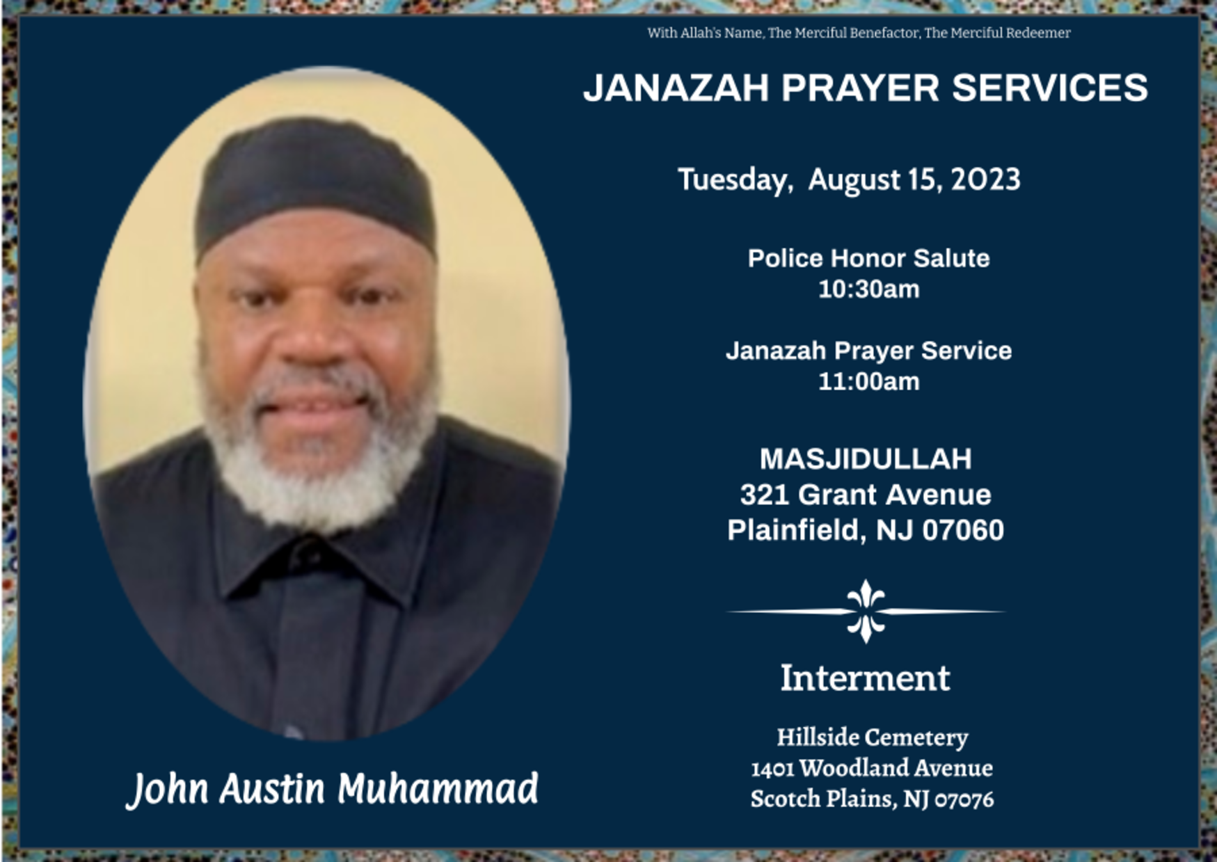 Current Upcoming Events — MASJIDULLAH