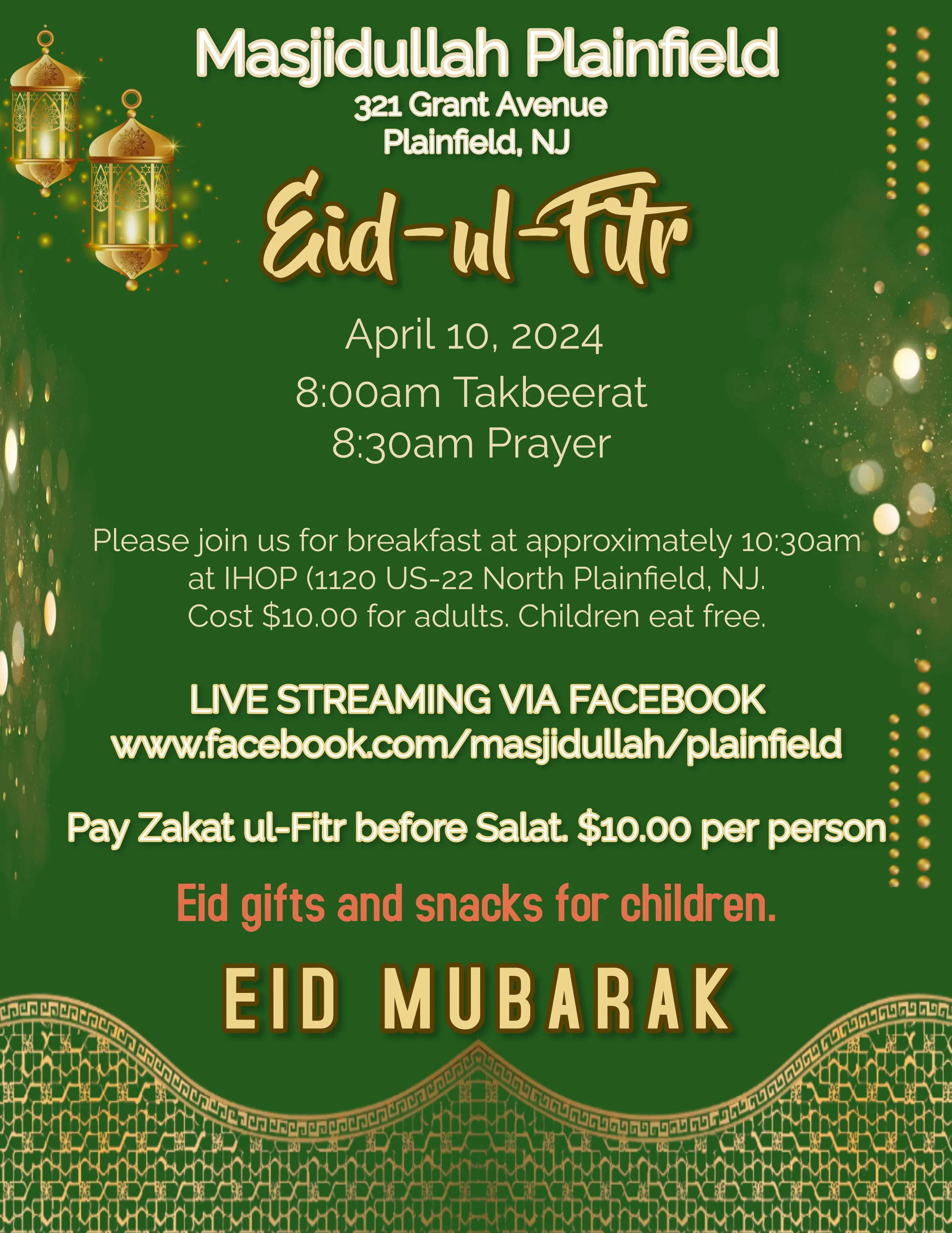 Current Upcoming Events — MASJIDULLAH