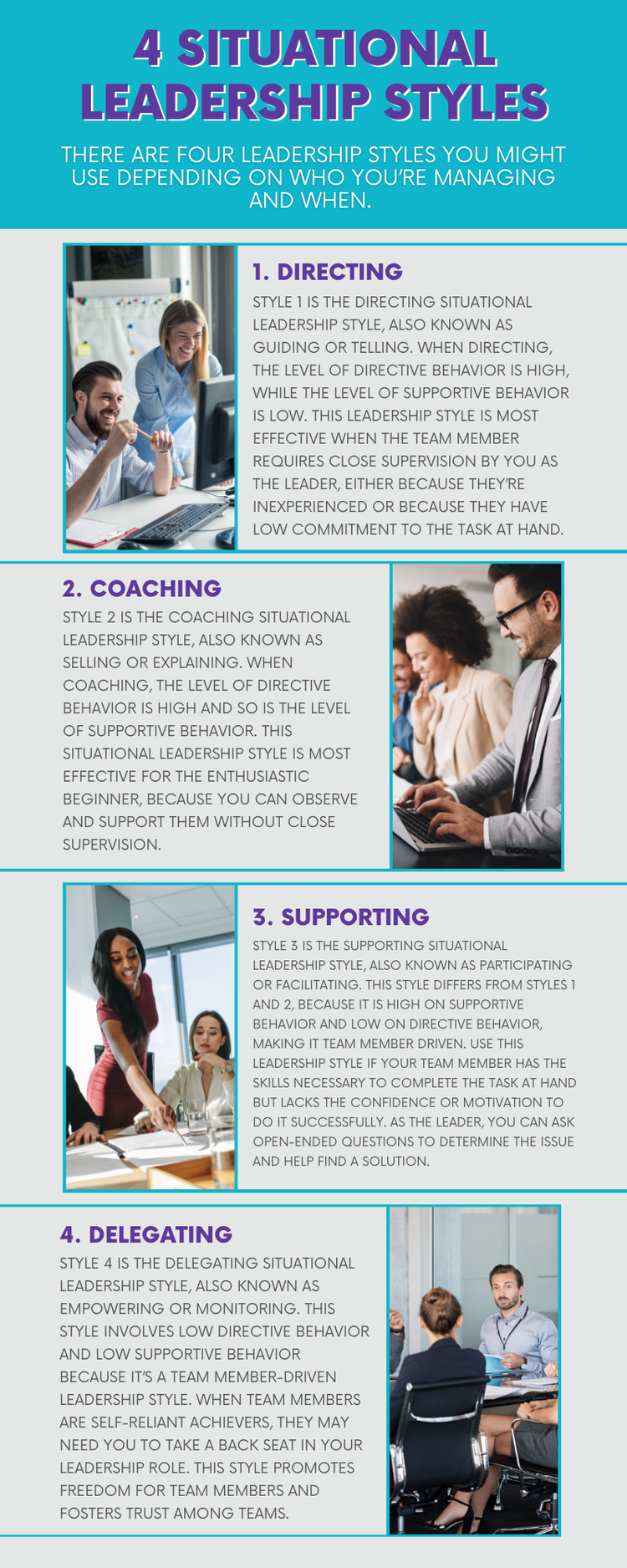 4 Situational Leadership Styles — Corporate Learning Solutions