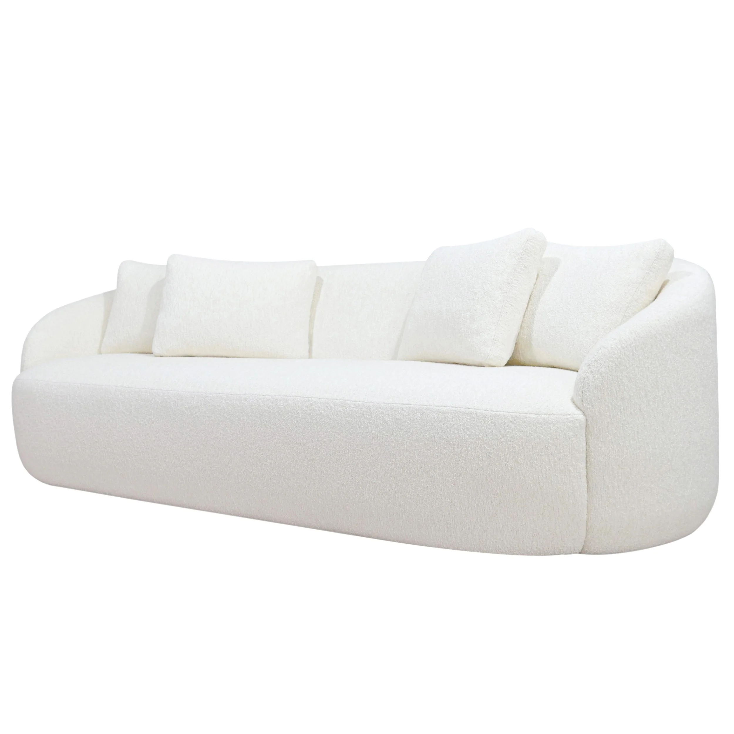 'Cottonflower' Sofa 240 in Torri Lana White Boucle Fabric — kabinet