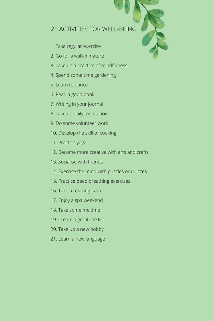 21 Easy Activities For Well Being For Boosting Health Fast I Life ...