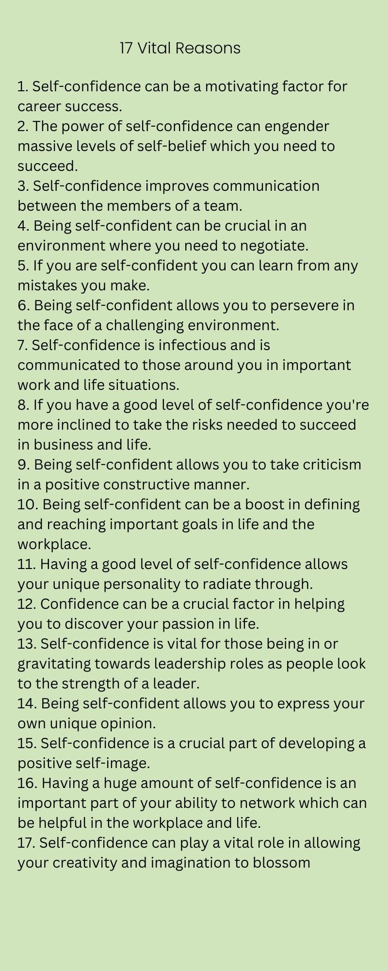 17-vital-reasons-confidence-is-needed-for-success I Life Coaching for ...