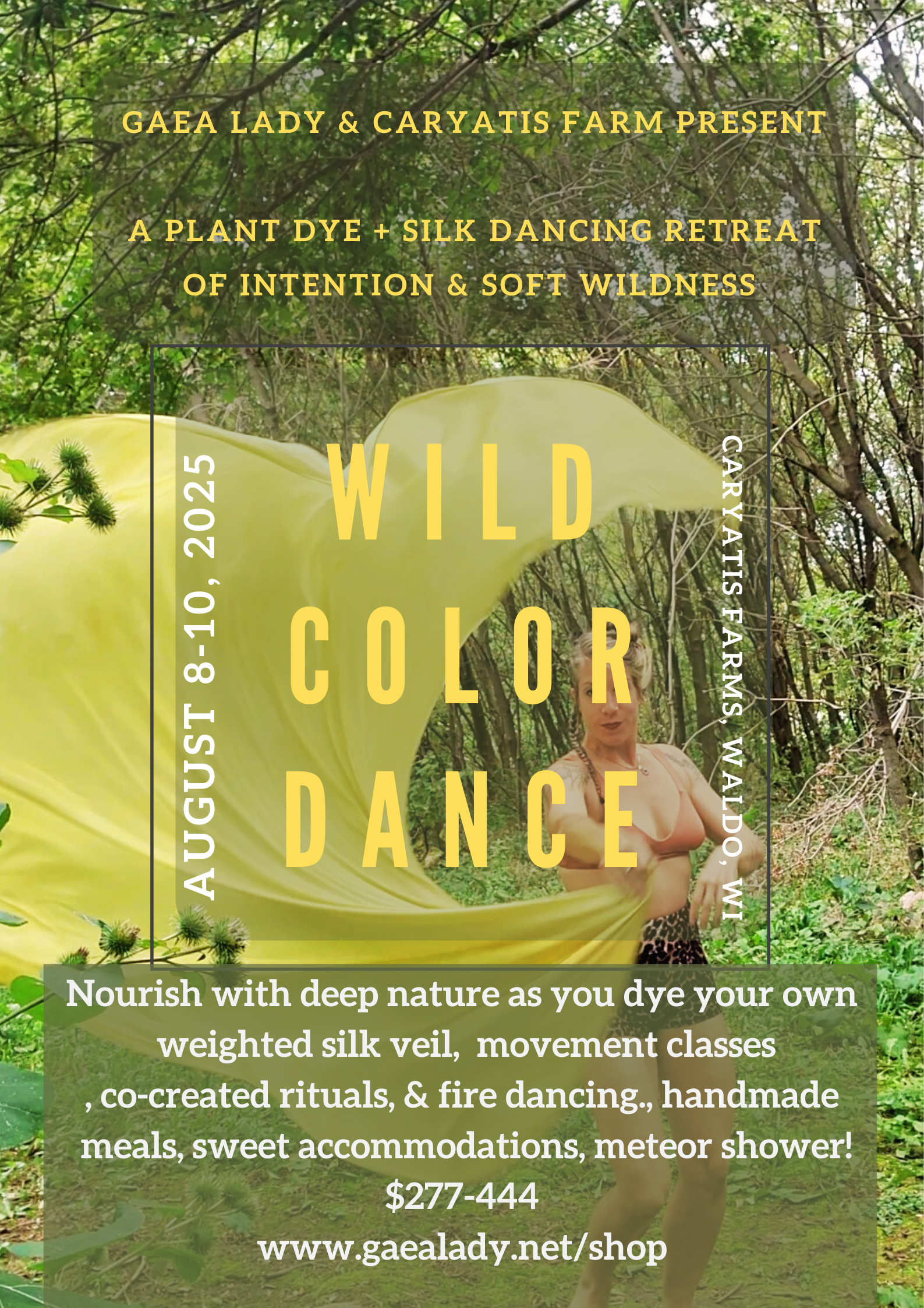 Wild Color : Caryatis Farm dance dye weekend — Gaea Lady