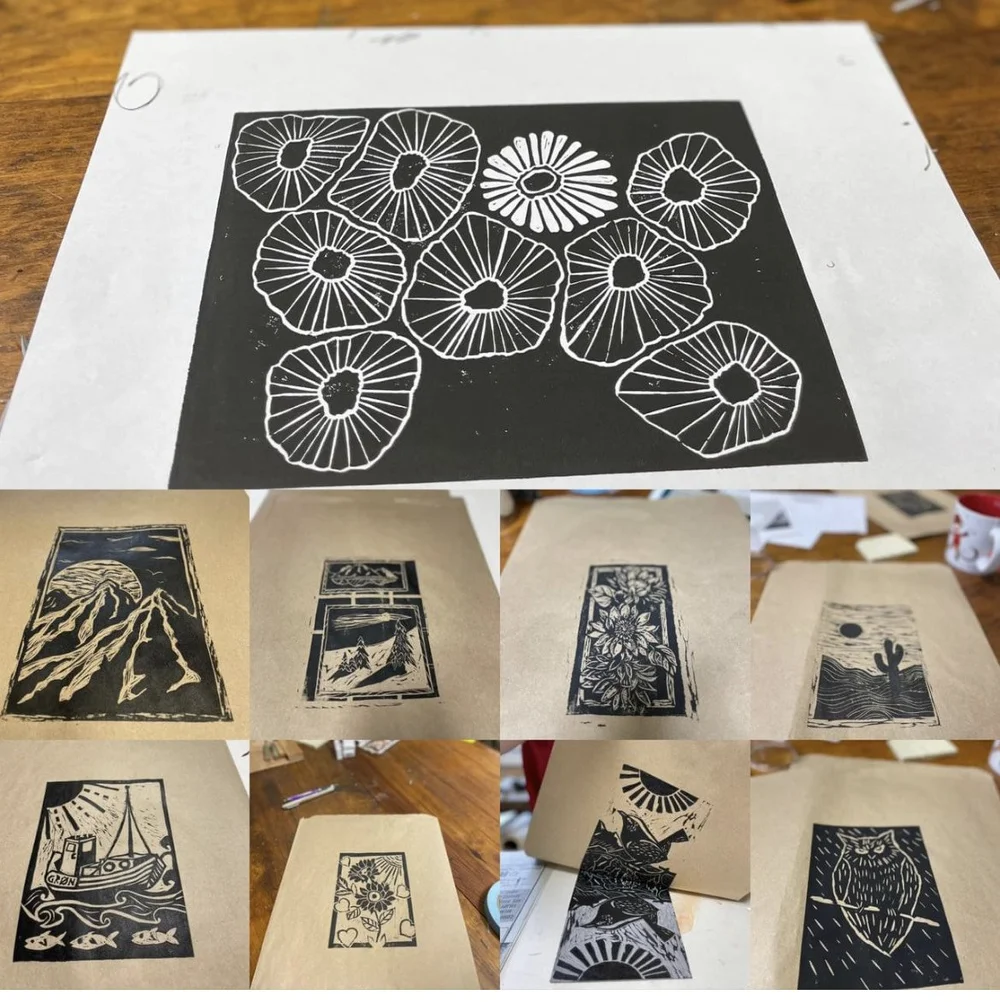 Woodblock Printing Workshop — open-ended community arts studio