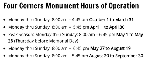 Four Corners National Monument Where Four States Meet — Adopting Life's ...