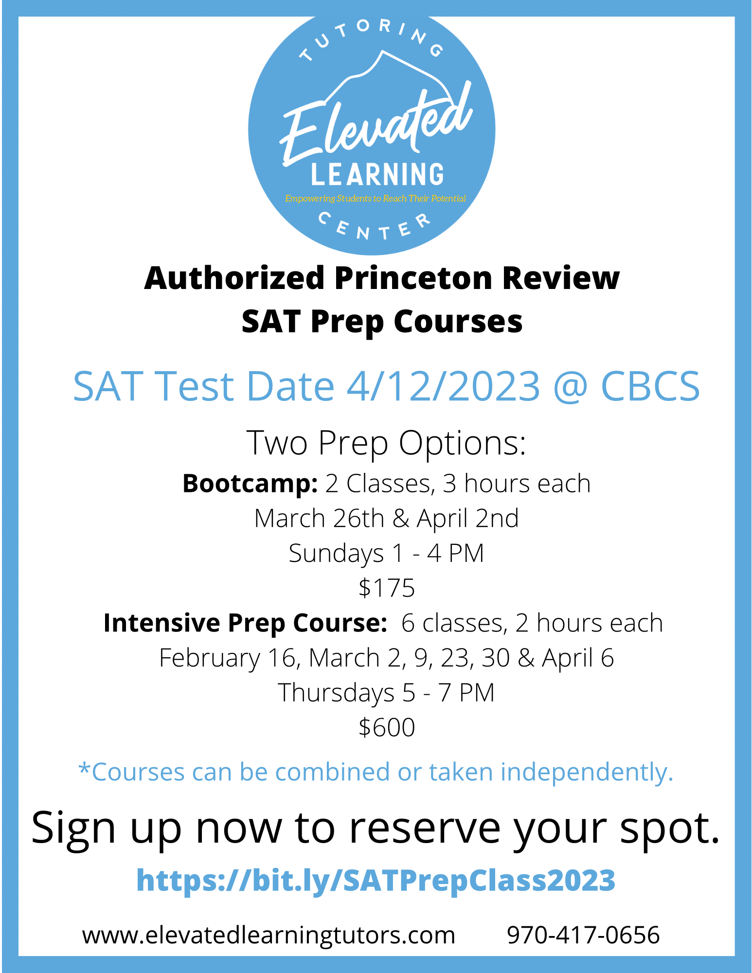 Sat Tutoring Flyer