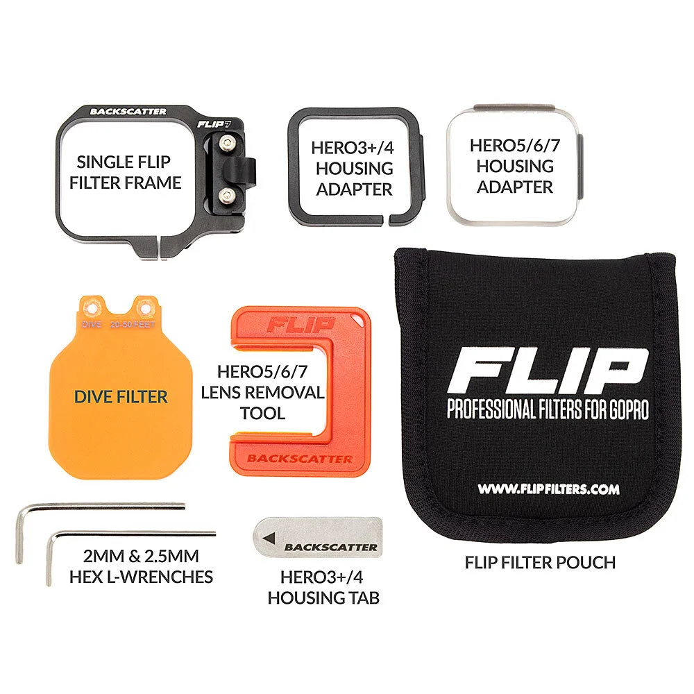 FLIP10+ Pro Package with SHALLOW & DIVE Filters & +15 MacroMate Mini ...