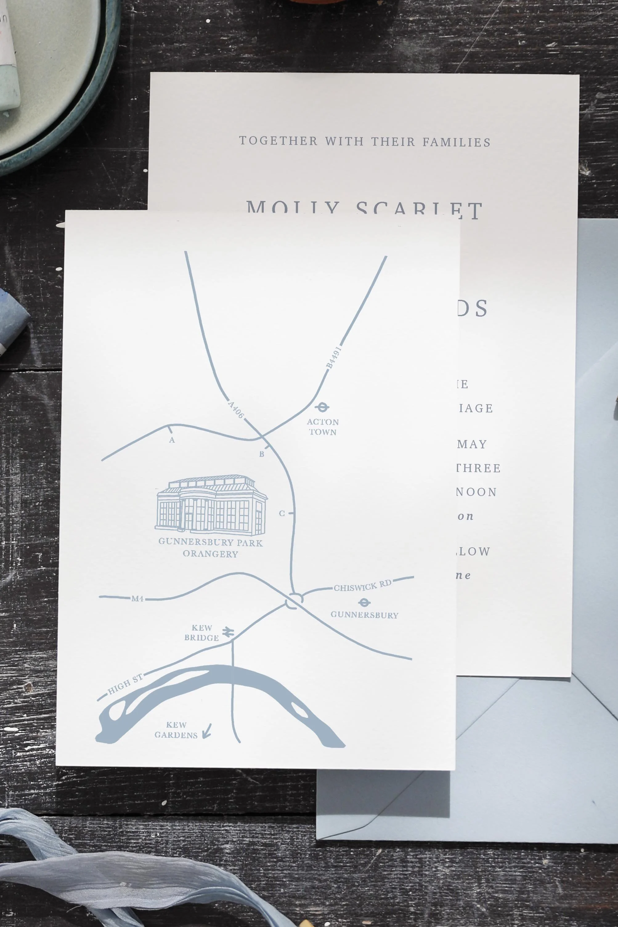 bespoke illustrated wedding venue map — Written By Emily