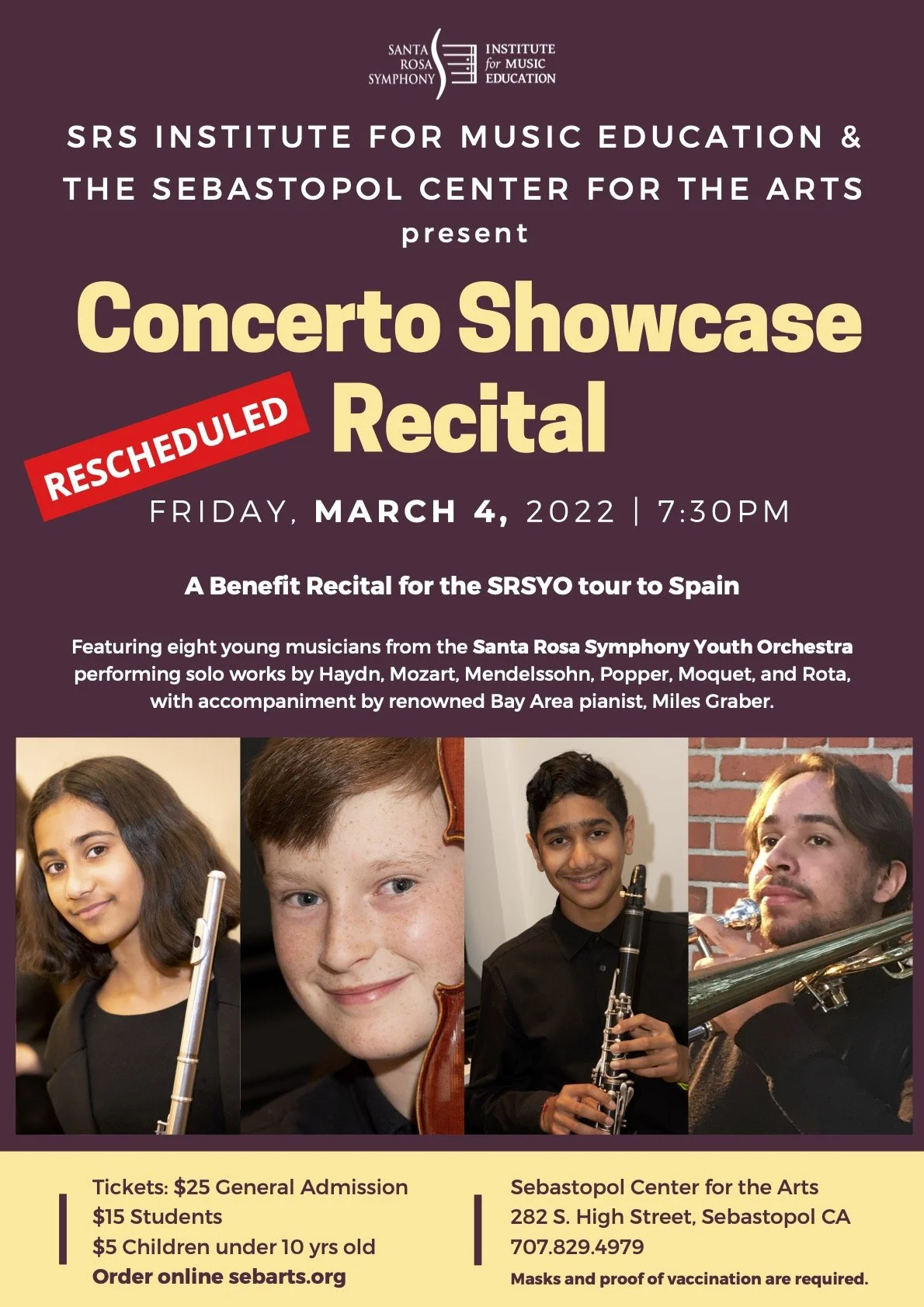 Concerto Showcase Recital: March 4, 2022 — Sebastopol Center For the ...