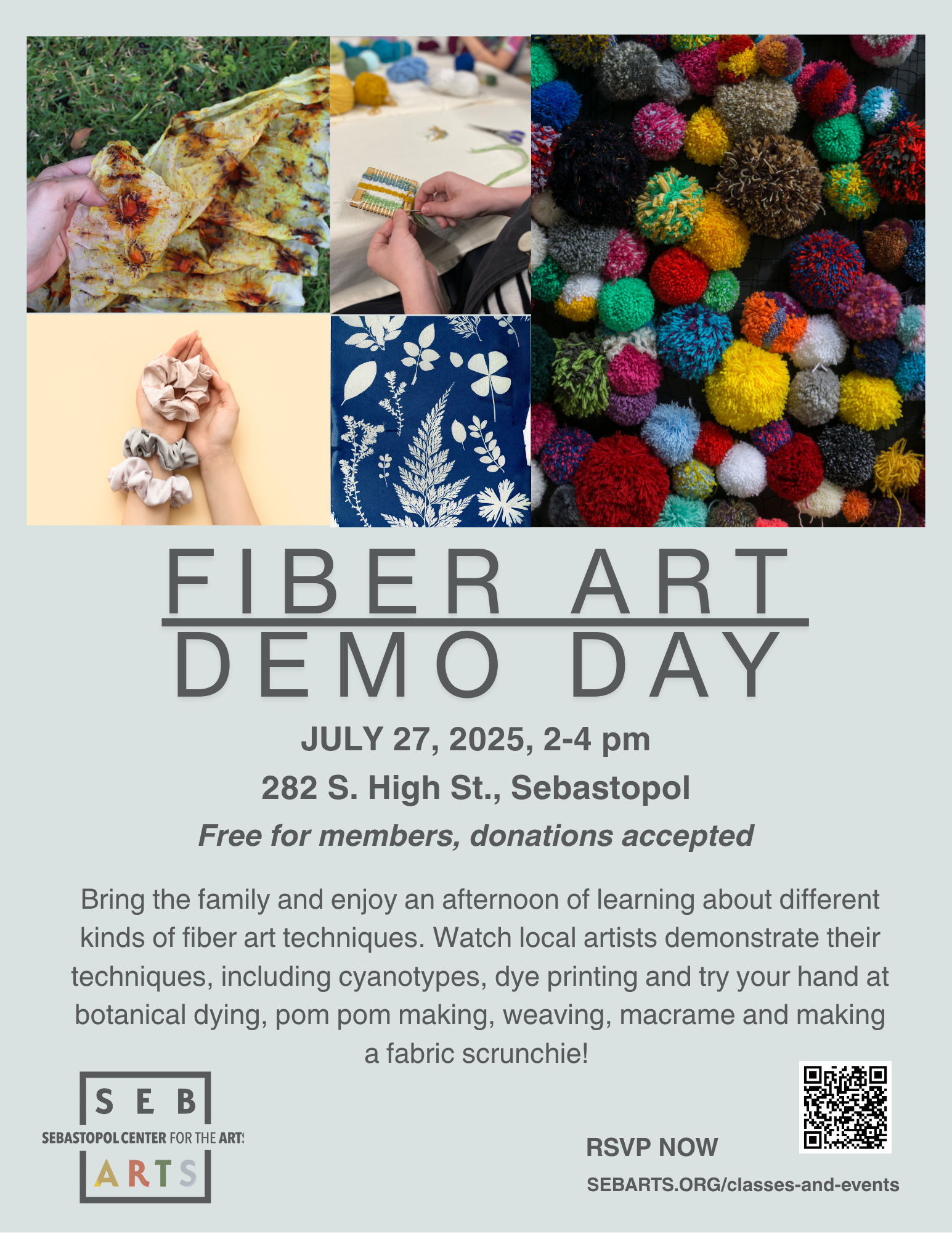 Fiber Art Demo Day — Sebastopol Center For the Arts, California