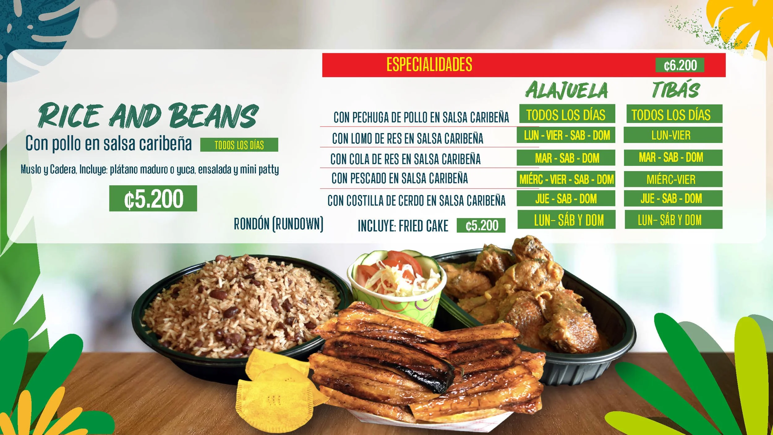 Caribbean Delights comida caribeña