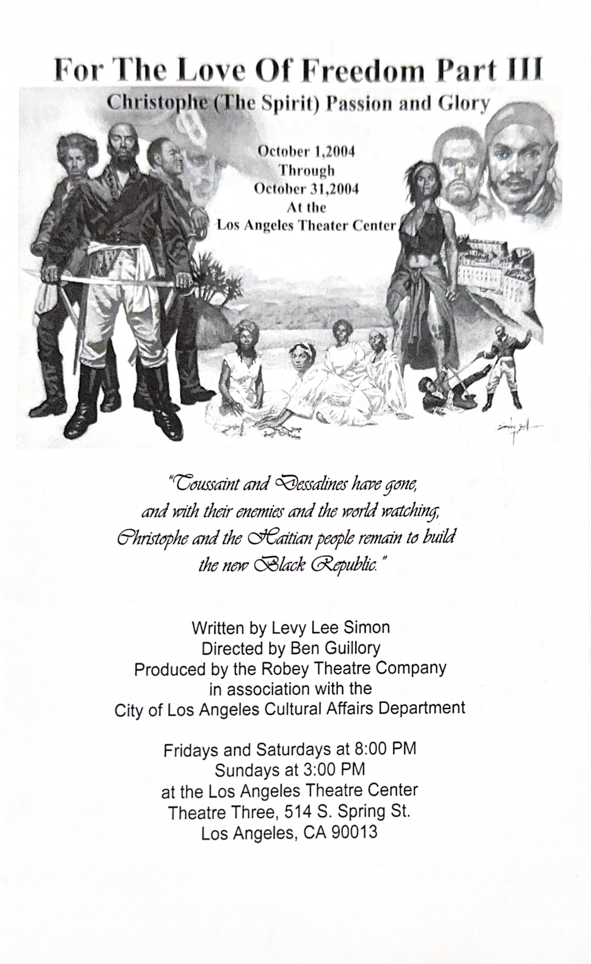 For the Love of Freedom — The Robey Theatre Company