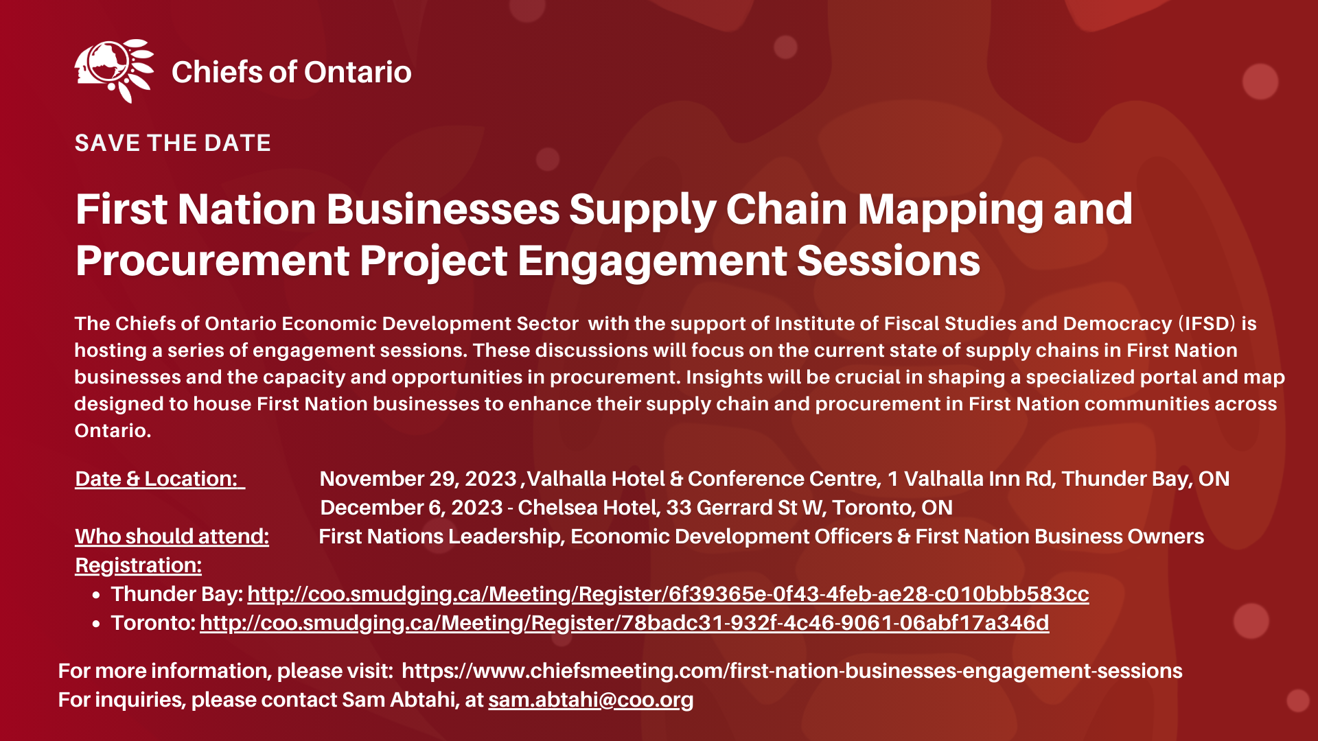 First Nation Businesses Engagement Sessions
