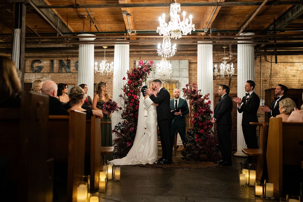 Sexy, Moody "Friday the 13th" Wedding at Salvage One — Romee Willow Florals
