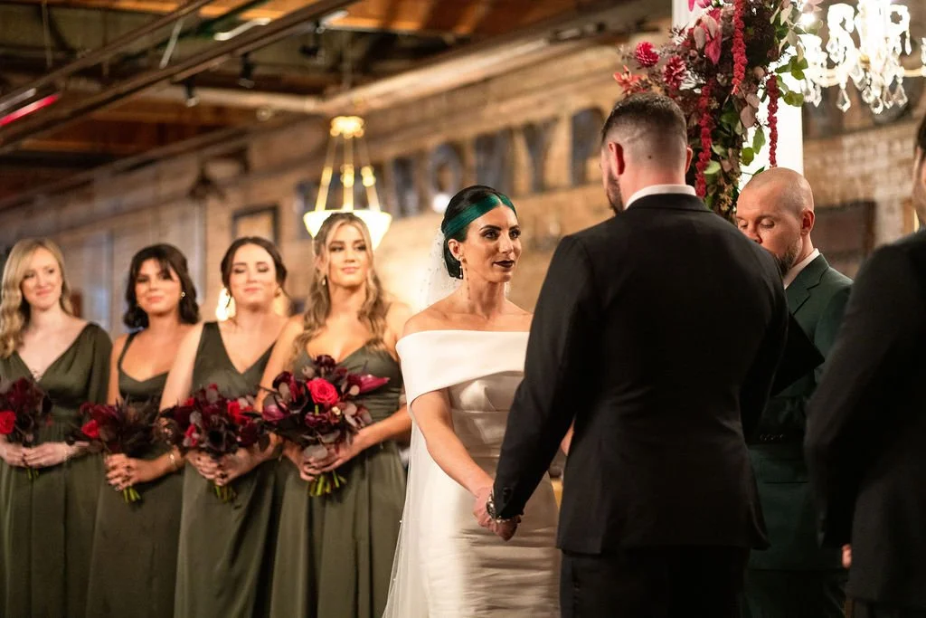 Sexy, Moody "Friday the 13th" Wedding at Salvage One — Romee Willow Florals