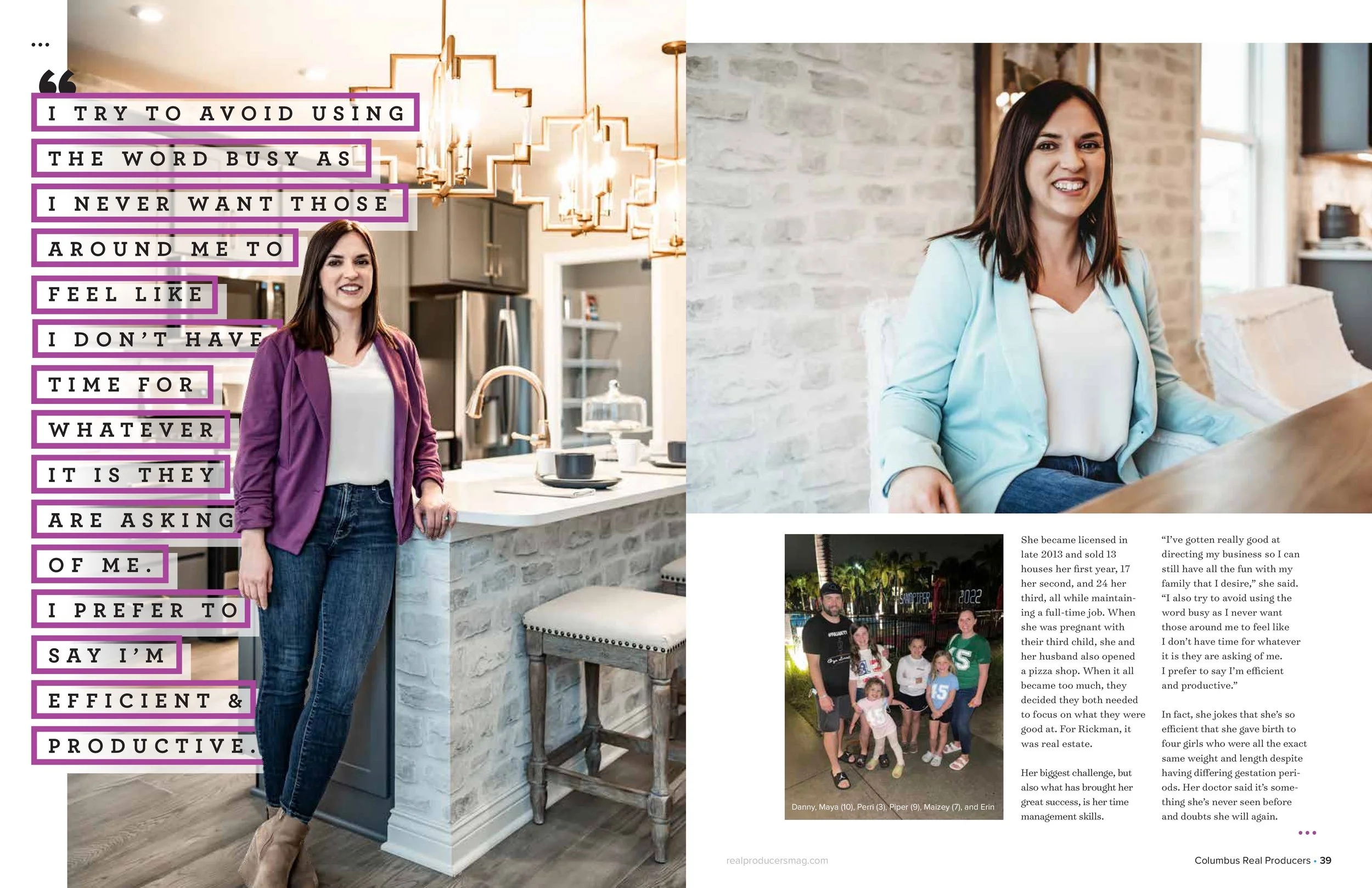 Erin Rickman featured in Columbus Real Producers Magazine — Key Realty