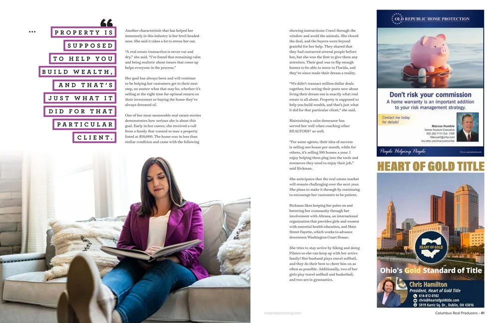 Erin Rickman featured in Columbus Real Producers Magazine — Key Realty