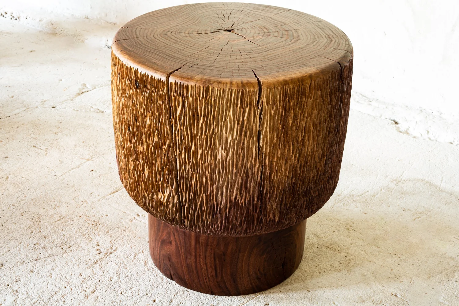Hand carved tables and stools — + IAN LOVE | DESIGN