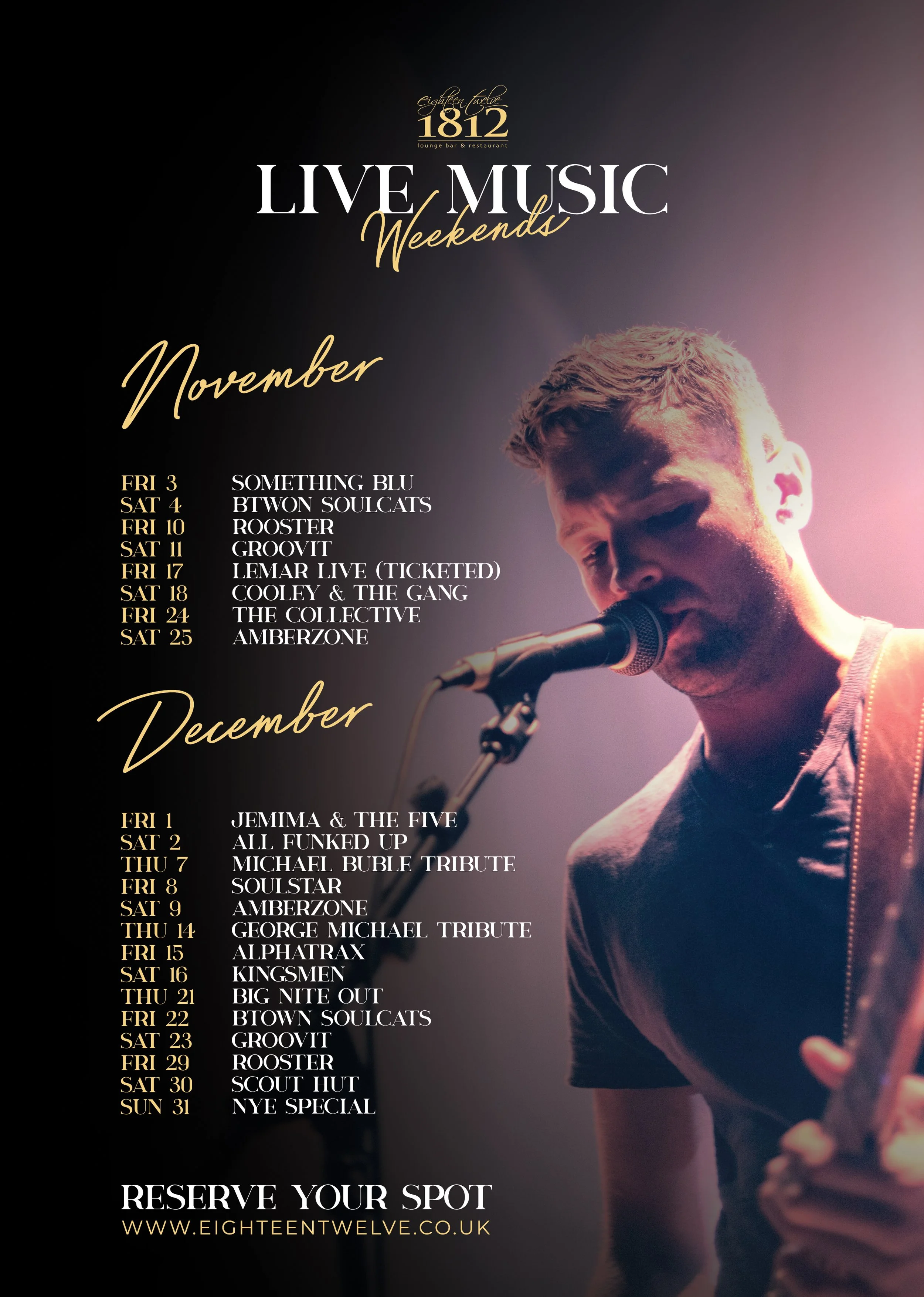 Join Us For An Unrivalled Line up Of Live Music 1812 join-us-for-an-unrivalled-line-up-of-live-music-1812