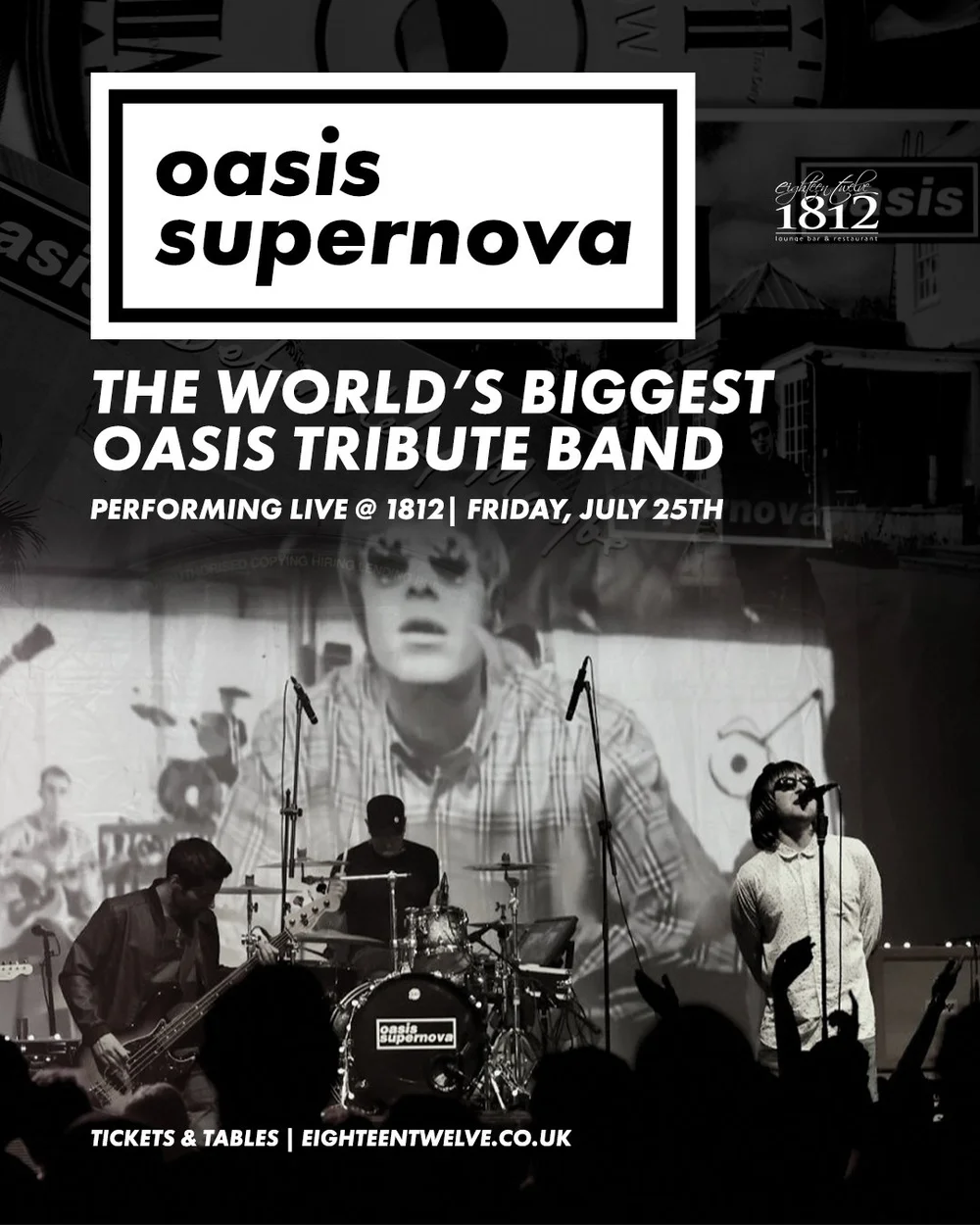Join us for an unrivalled line-up of live music — 1812