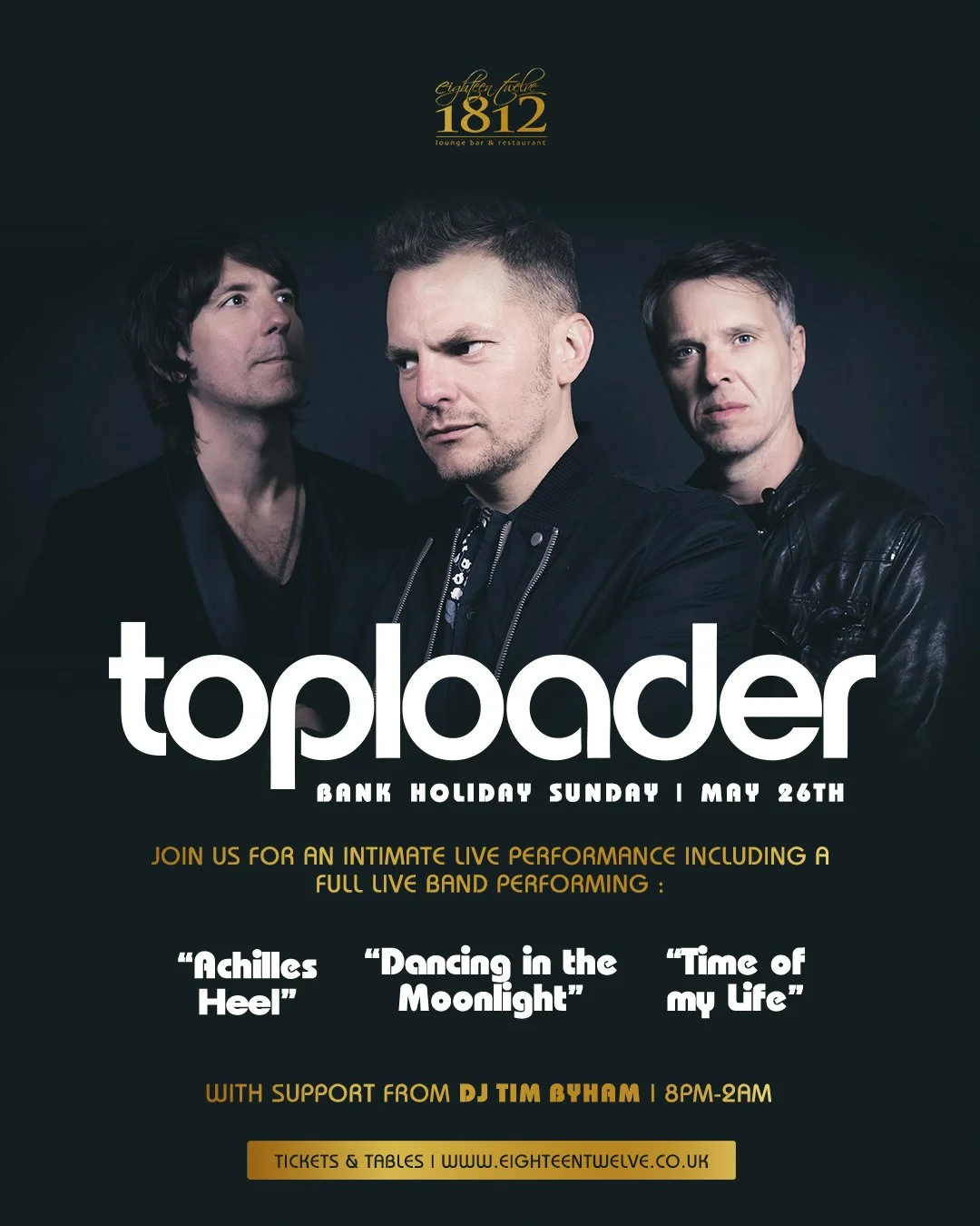 Join us for an unrivalled line-up of live music — 1812