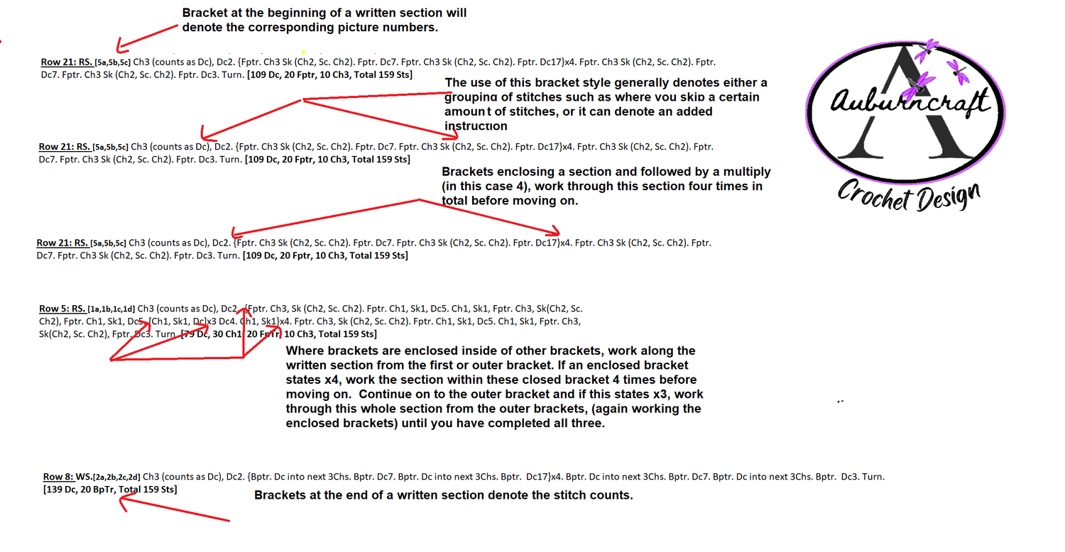 Understanding The Written Pattern — Auburncraft Crochet Design-patterns ...