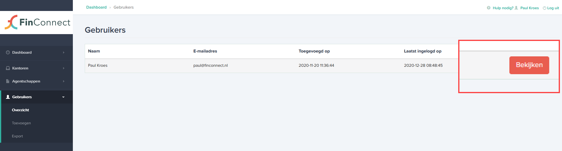 Basis gebruikers toevoegen en wijzigen — Finly