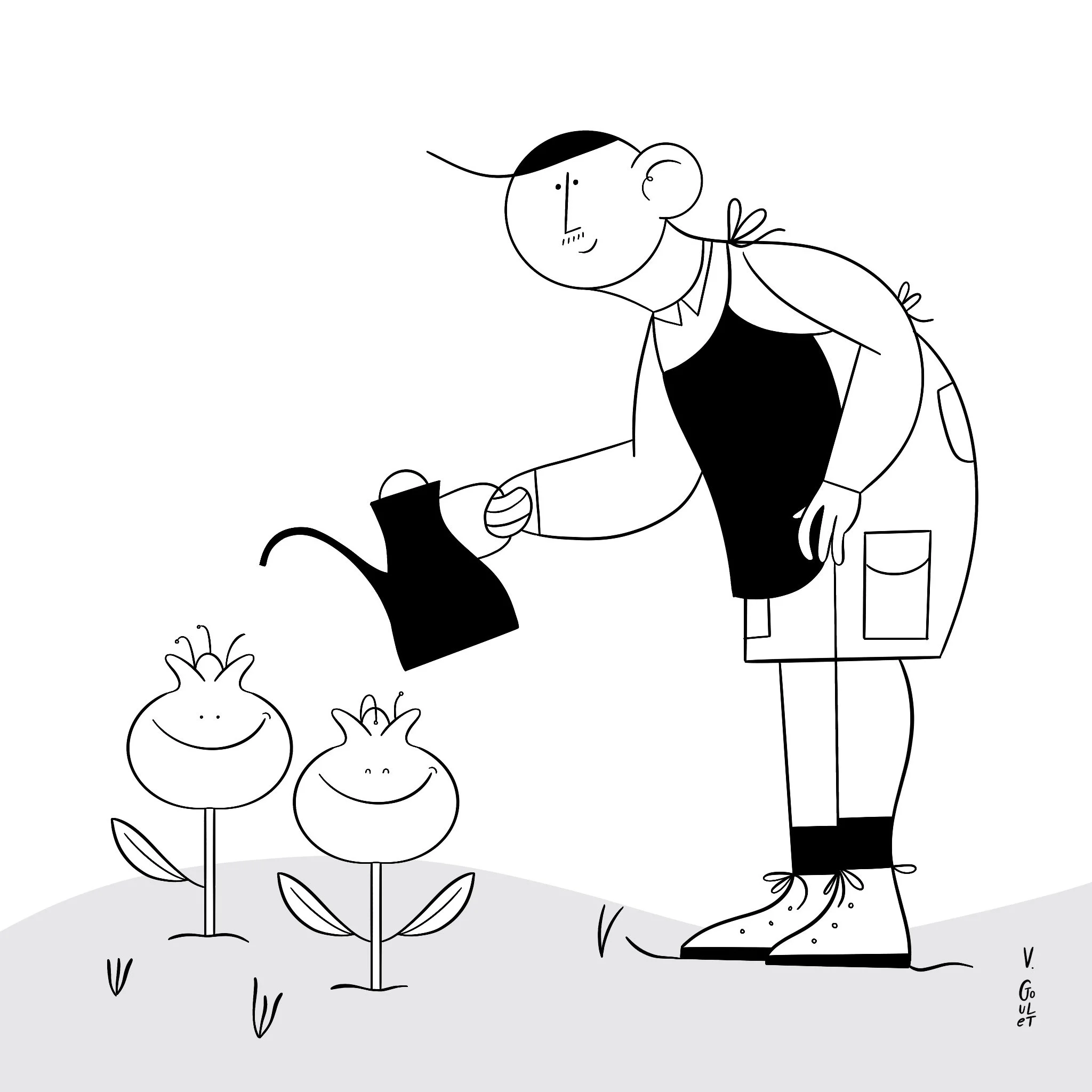 Black and white spot illustrations — Illustration by Valérydesignwrks