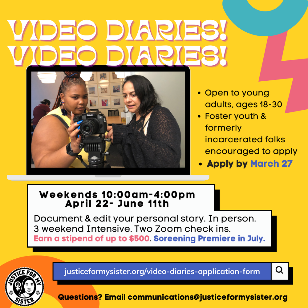 Video Diaries Application Form — Justice for My Sister