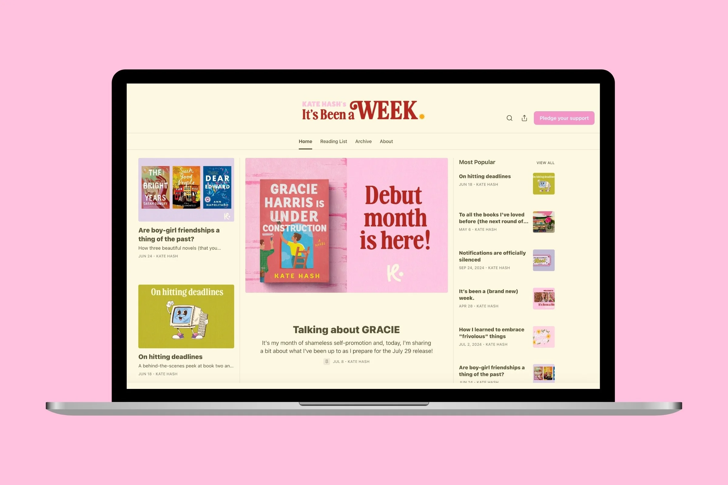 Kate Hash Author and Substack Branding — Daisy Creative Co.