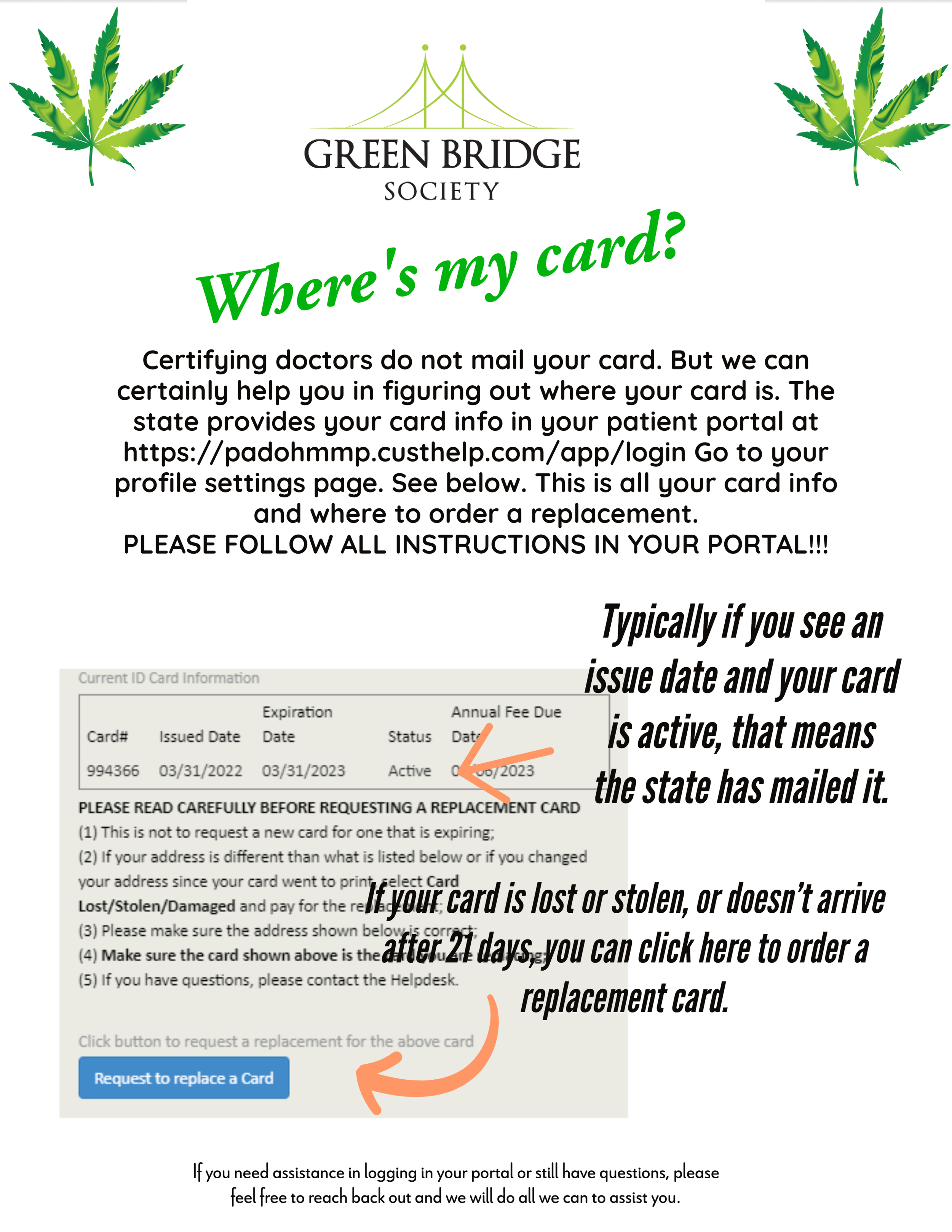 PA DOH LOGIN — Green Bridge Society