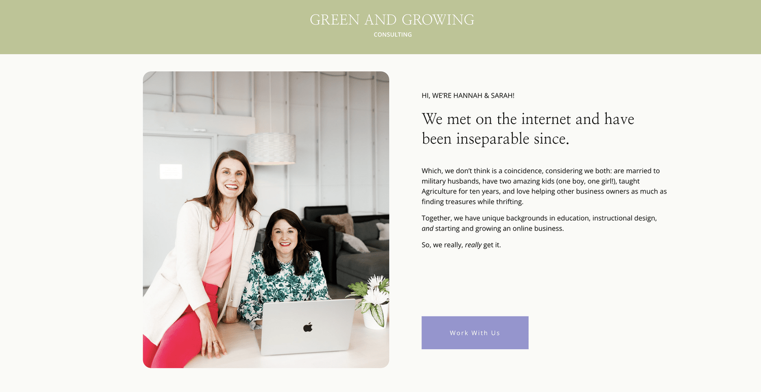 Green & Growing Consulting's Website & Copy Project — Nicole Burdick