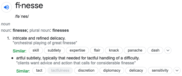 Finesse Definition